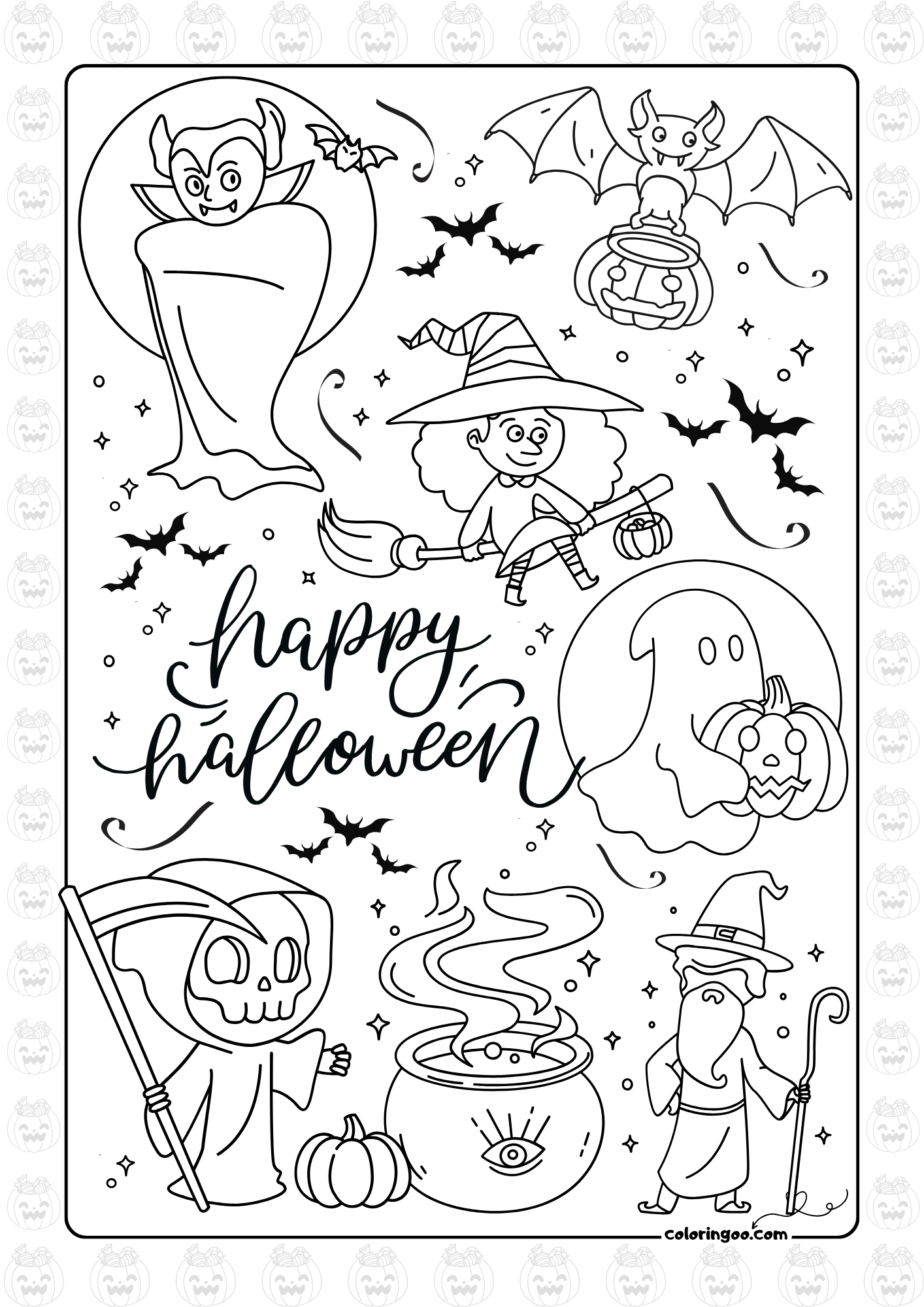 Halloween Fun Coloring Worksheet