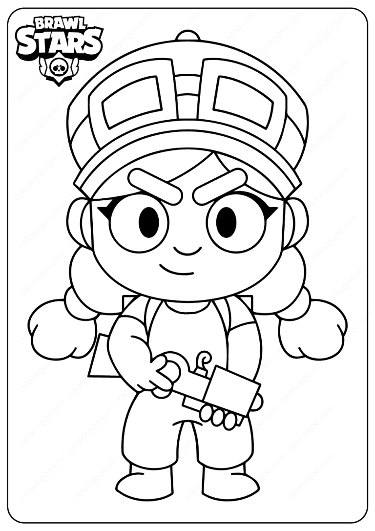 Free Printable Brawl Stars 8-BIT Coloring Pages