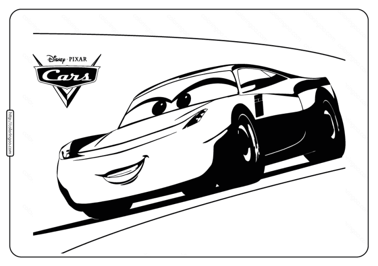 Disney Pixar Cars 3 Cruz Ramirez Coloring Pages