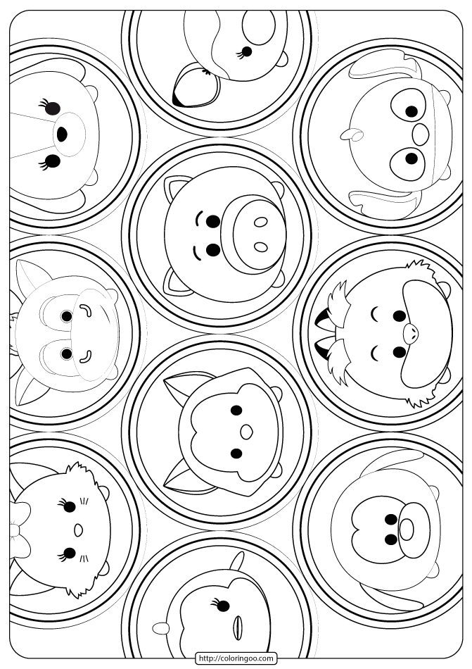 Disney Tsum Tsum Bubbles Coloring Pages