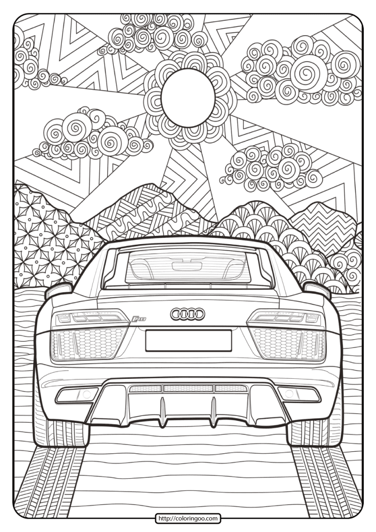 Printable Audi Cars Coloring Book & Page - 09 - Free Printable Coloring ...