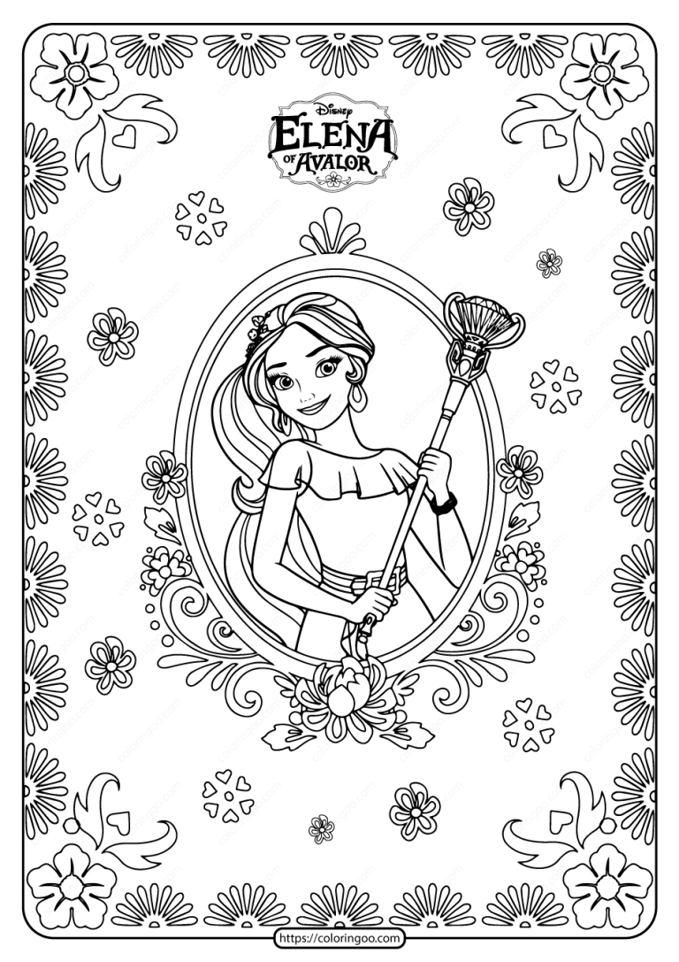 Beautiful Elena of Avalor Coloring Pages - Free Printable Coloring ...