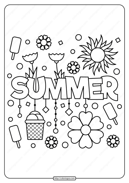 Beach House Coloring Page