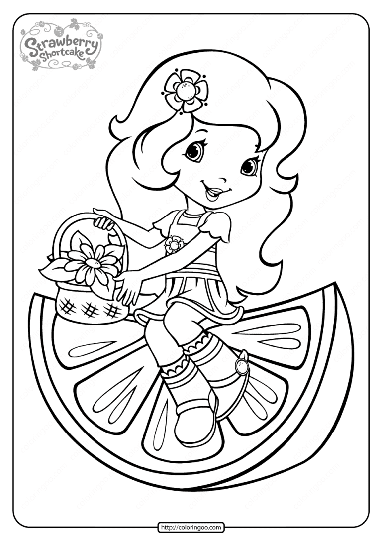 Raspberry Torte Printable Coloring Pages