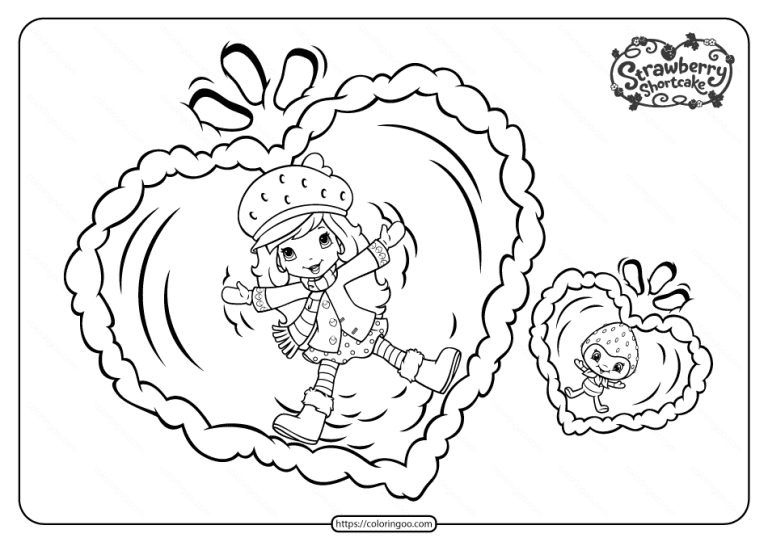 Raspberry Torte Printable Coloring Pages