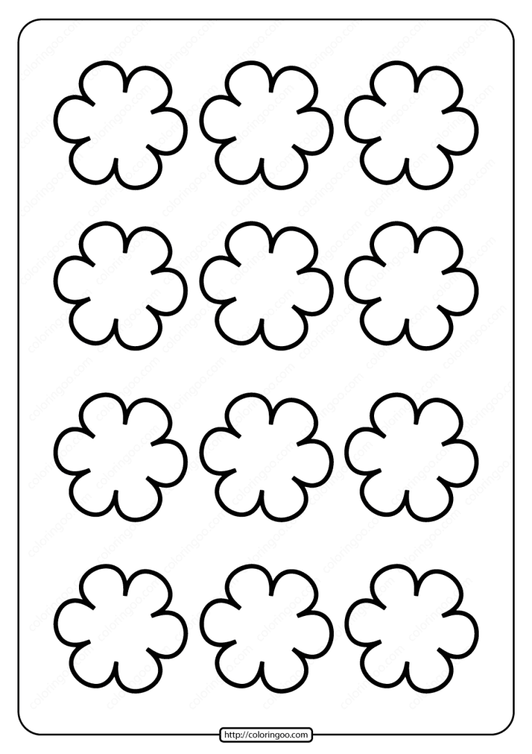 Free Printable Simple Flower Coloring Pages - Free Printable Coloring ...