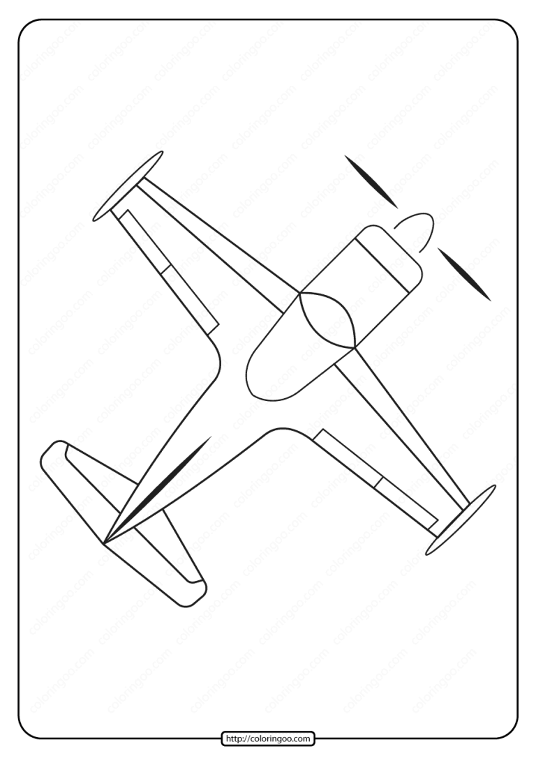Free Printable Airplane Pdf Coloring Page 10