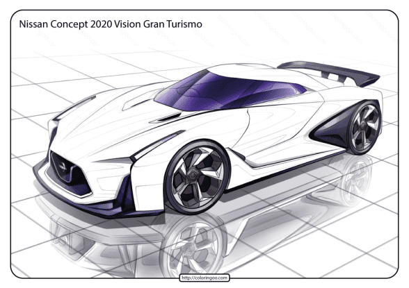 Printable Nissan Vision Gran Turismo Coloring Page