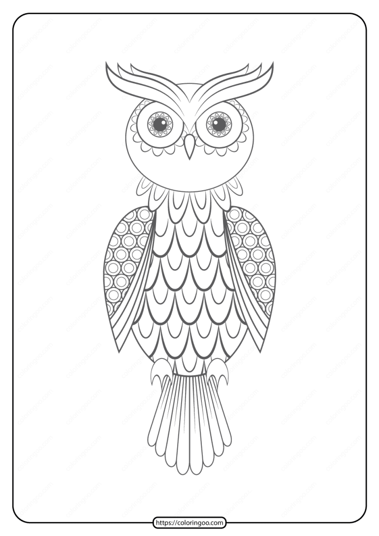 Printables Cute Owl Coloring Pages - Free Printable Coloring Pages for Kids