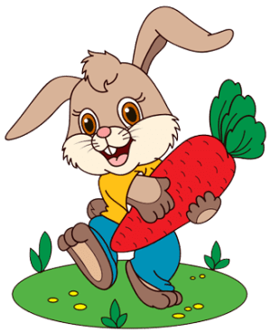 Free Printable Rabbit with Carrot Pdf Coloring Page