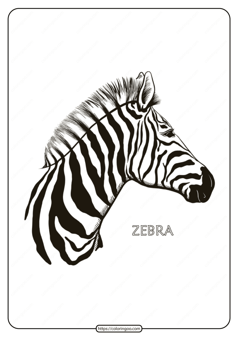 Free Printable Zebra Mandala Coloring Pages