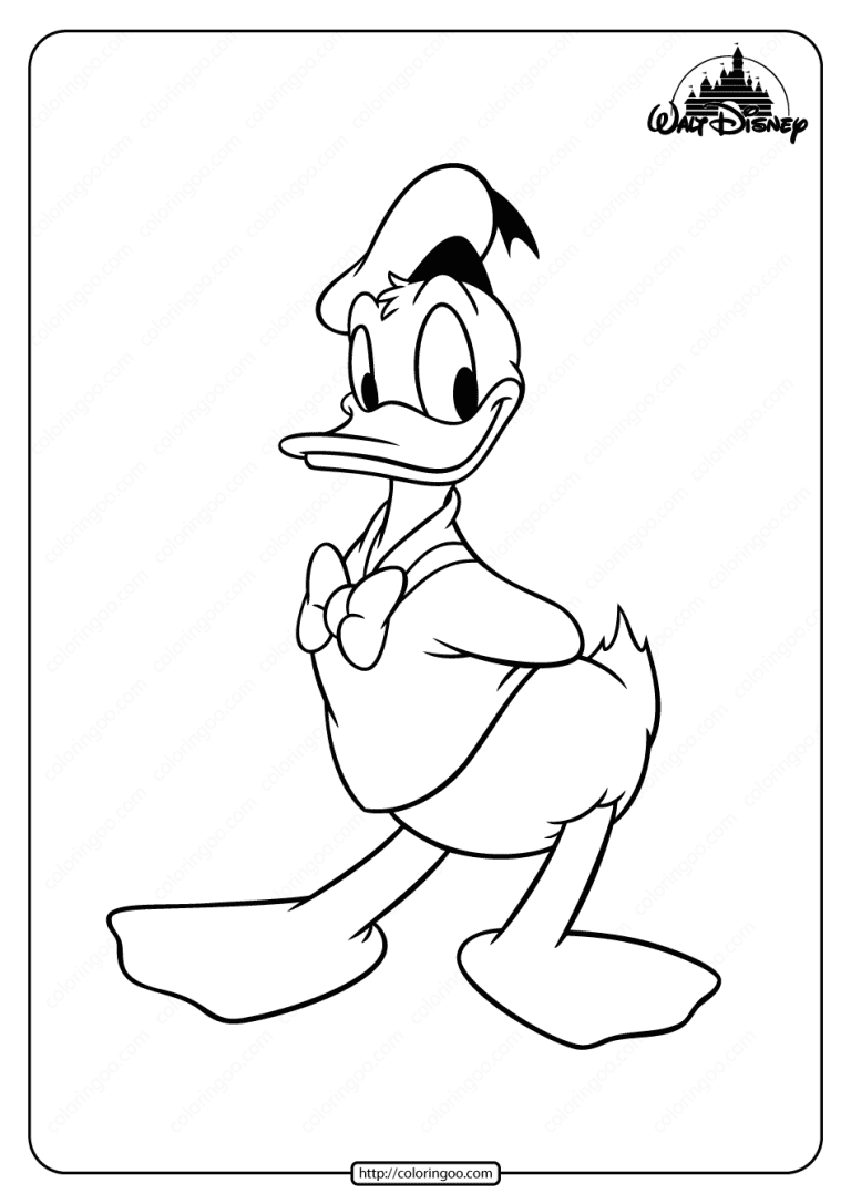 Printable Dapper Mickey Mouse Pdf Coloring Page