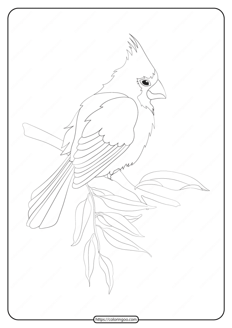 Free Printable Animals Bird Pdf Coloring Pages 22