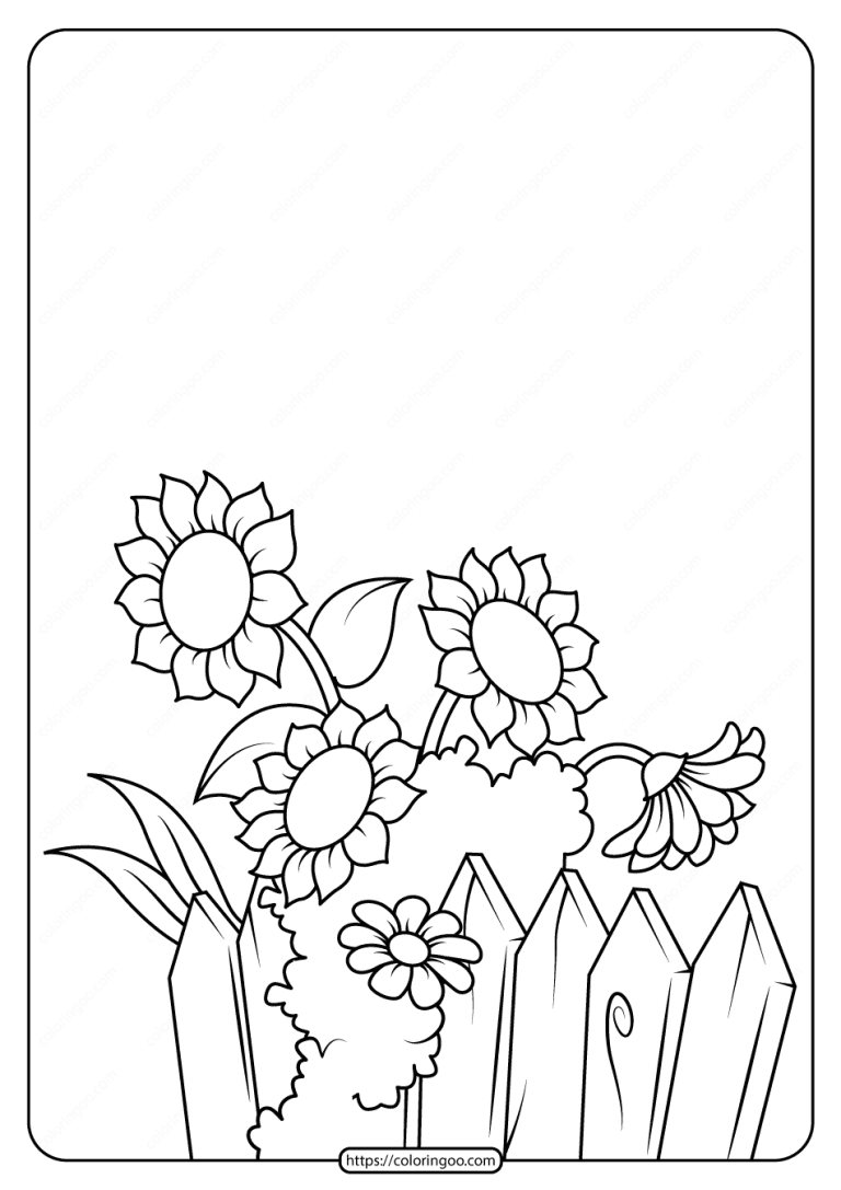 Free Printable Flowers Pdf Coloring Pages 03