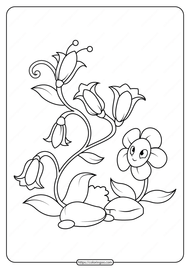 Free Printable Flowers Pdf Coloring Pages 12 - Free Printable Coloring ...