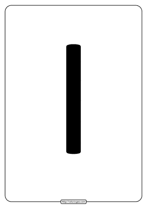 Printable A4 Size Uppercase Letters I Worksheet