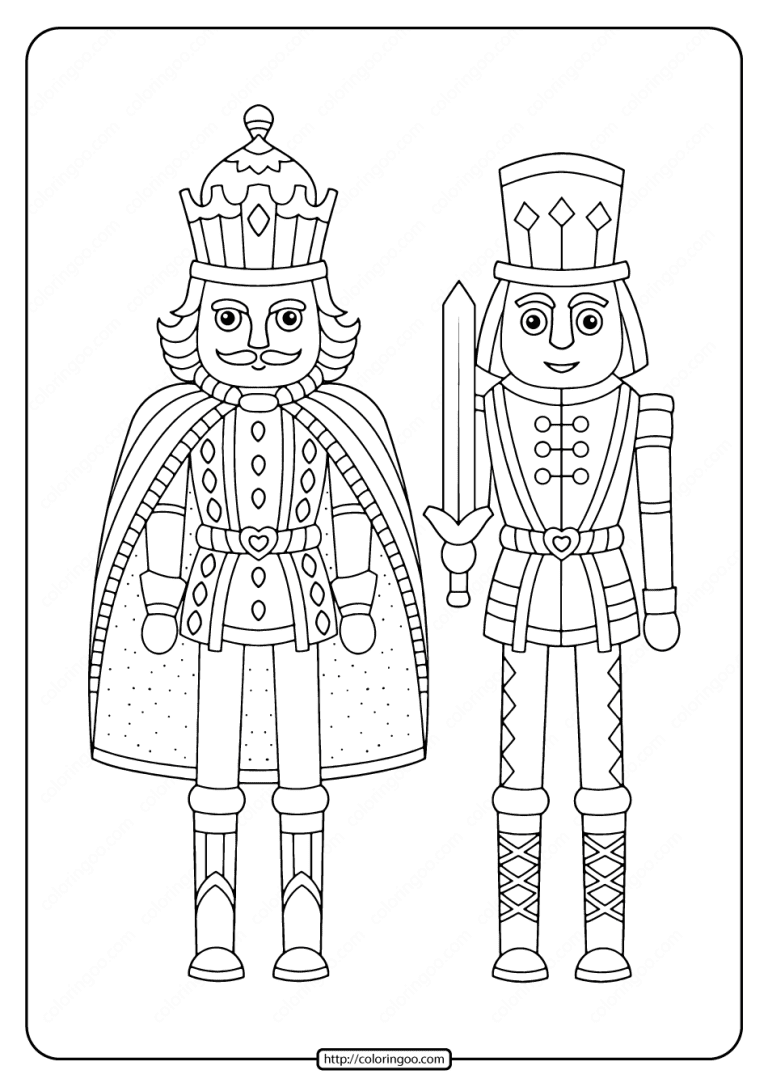 Printable Nutcracker Christmas Coloring Pages