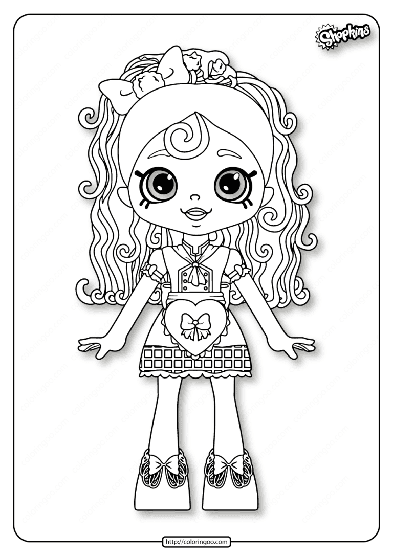 Printable Shopkins Fria Froyo Coloring Pages