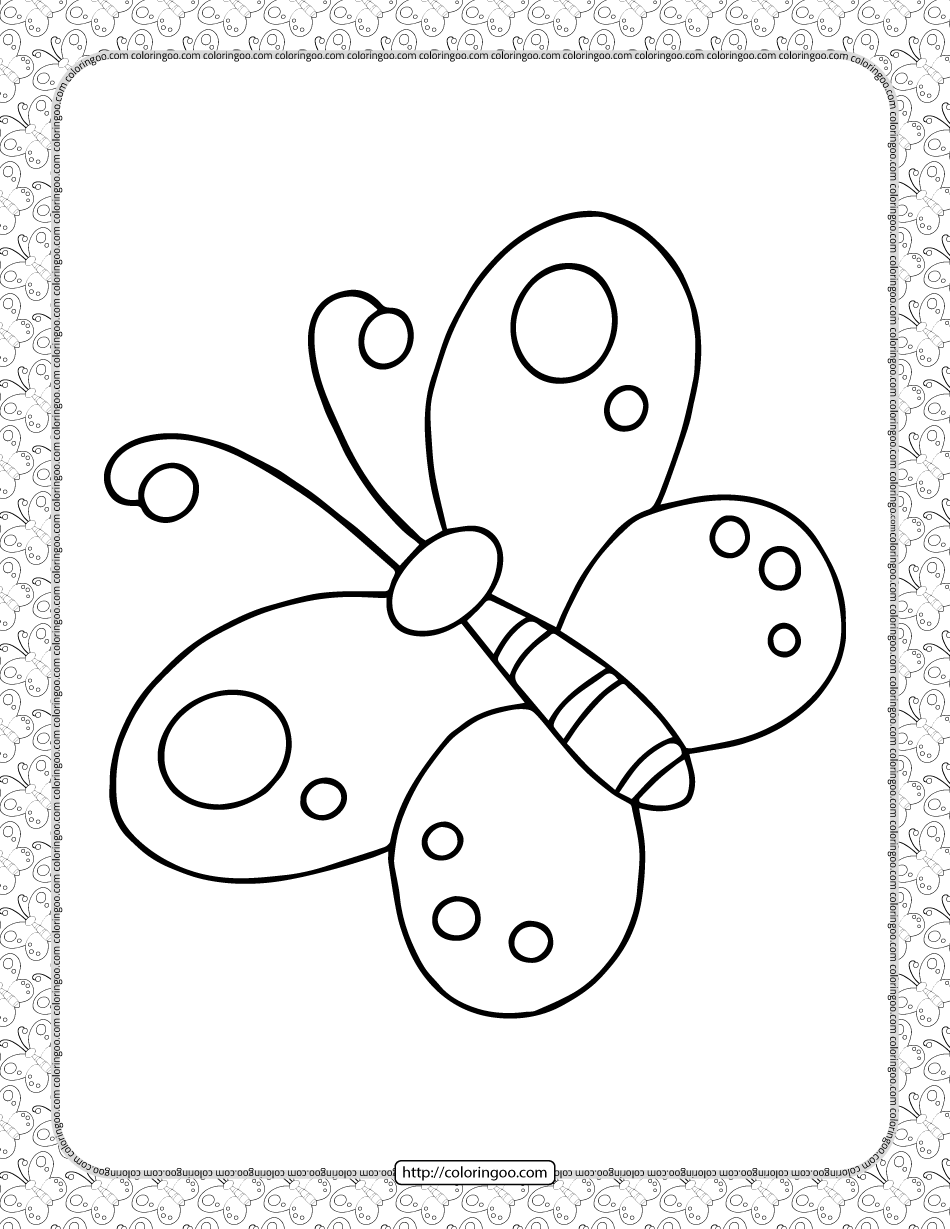 Butterfly Coloring Page For Kids