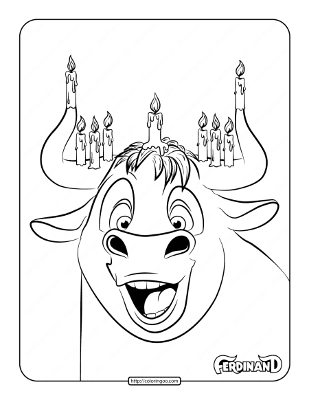 The Bull Ferdinand Coloring Page
