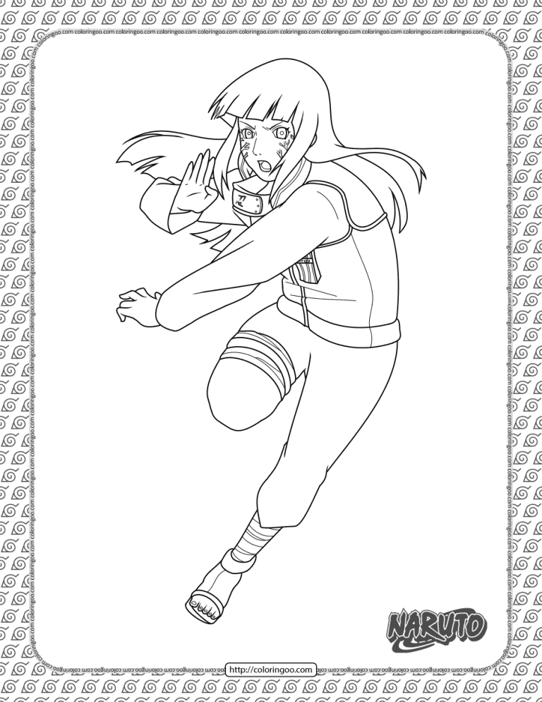 Printable Hinata Coloring Page
