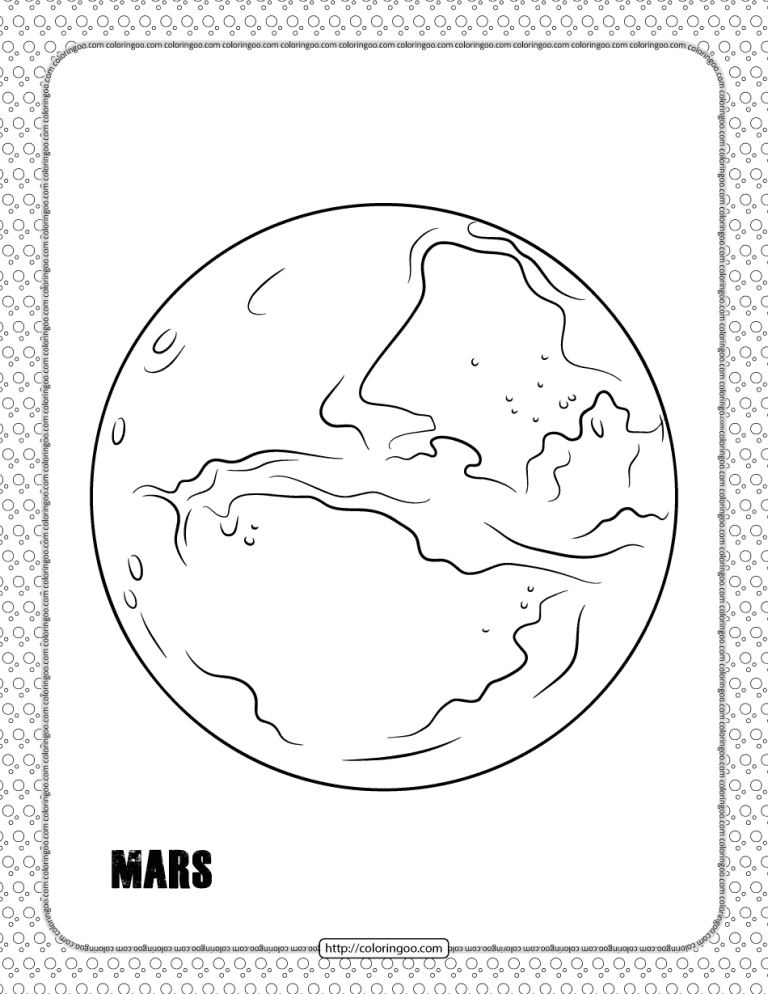 Mars Planet Coloring Pages