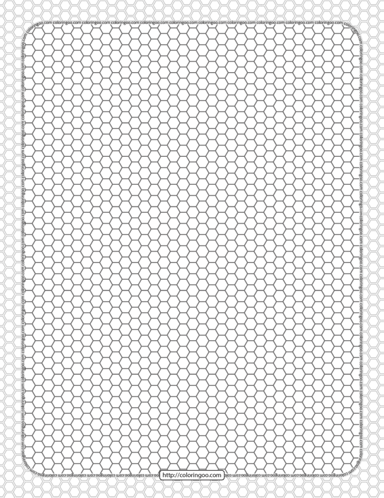 Printable Honeycomb Pattern Hexagon Sheet