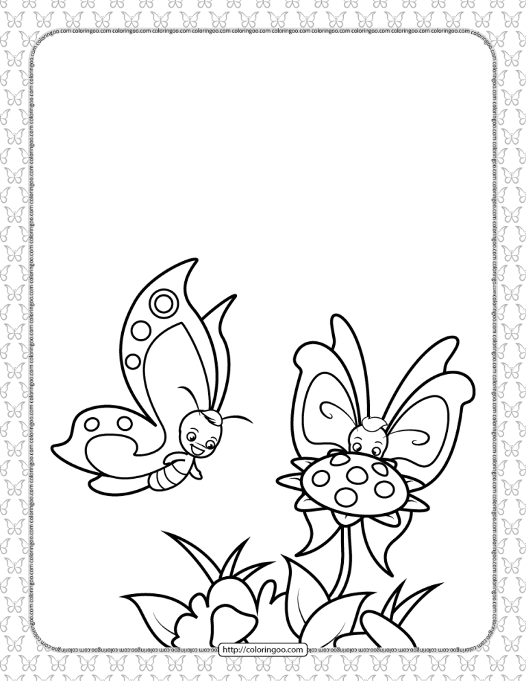 Printable Butterfly Pdf Coloring Pages 10