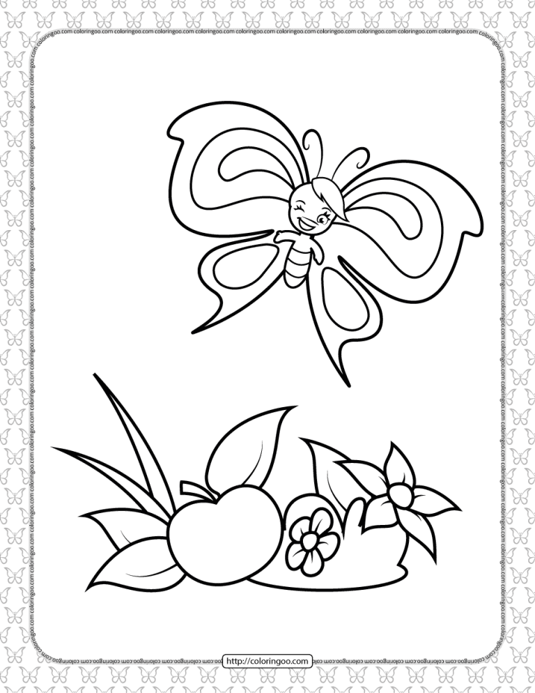 Printable Butterfly Pdf Coloring Pages 15 - Free Printable Coloring ...