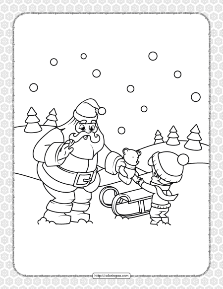 Free Printable Happy Christmas Coloring Pages 10