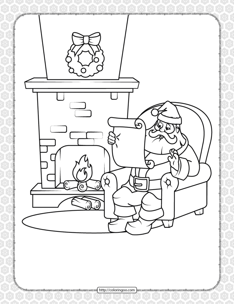 Printable Happy Christmas Coloring Pages 15