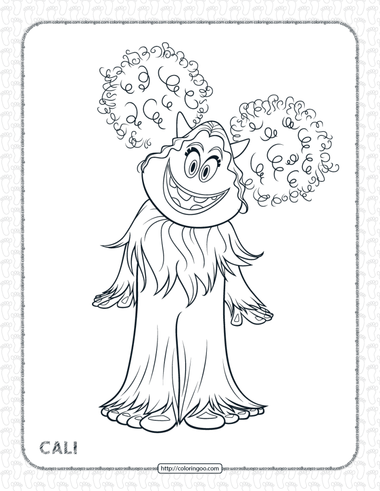 Printables Smallfoot Cali Pdf Coloring Page