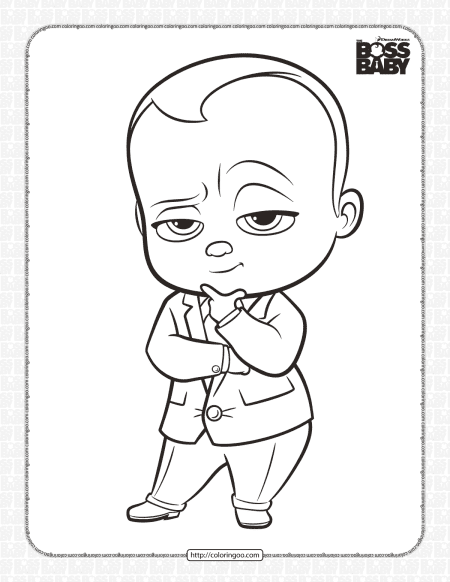 Baby Boss Coloring Pages