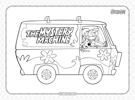 Printable The Mystery Machine Pdf Coloring Page