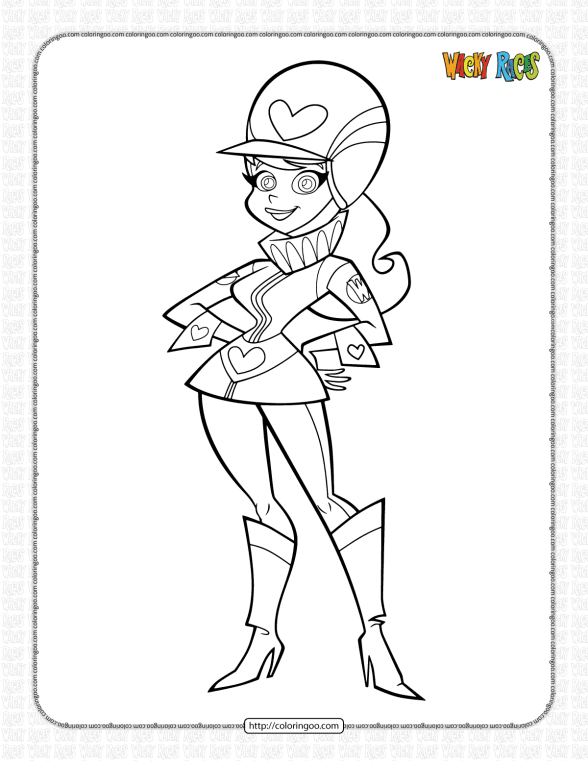 Printable Wacky Races Pdf Coloring Book