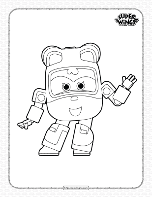 Super Wings Dizzy Coloring Page for Kids