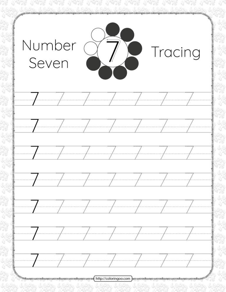 Printable 1 to 20 Rectangle Border Numbers Worksheet 03