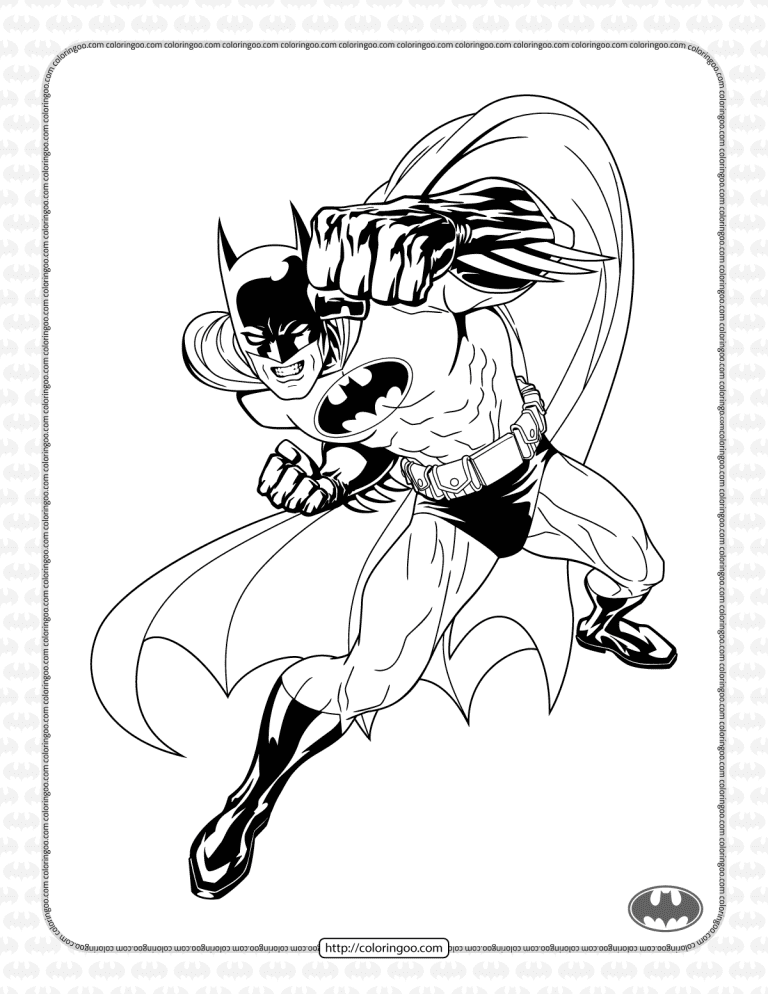 Printable Cute Batman Coloring Pages for Kids - Free Printable Coloring ...