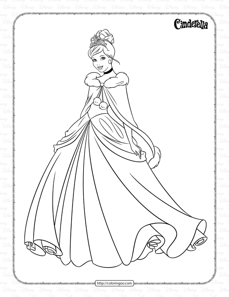 Printable Disney Cinderella Carriage Coloring Page