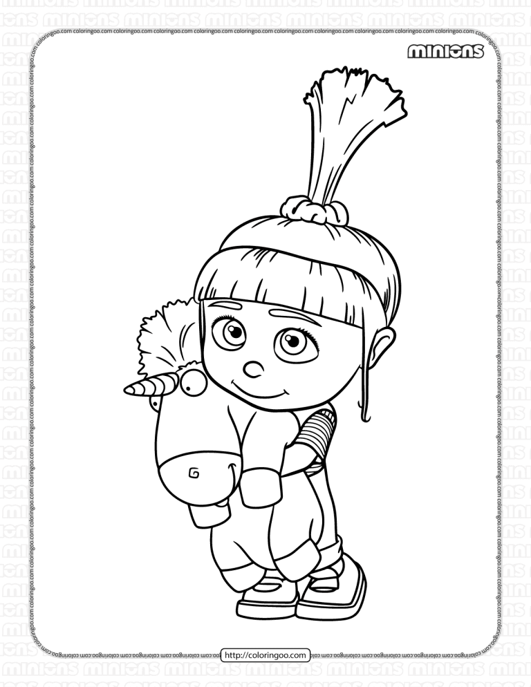 Minions Margo Gru Coloring Page