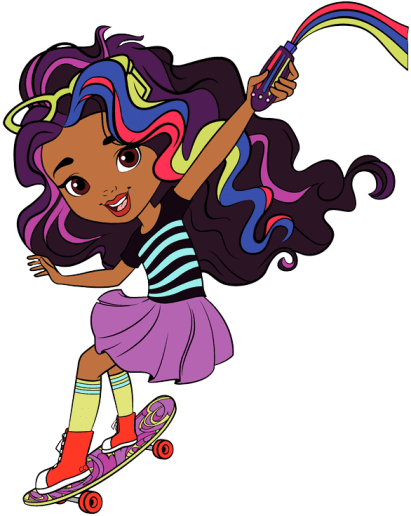 Sunny Day Rox Skateboarding Coloring Page