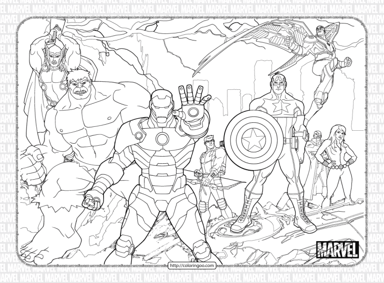 Printable Marvel War Machine Coloring Pages