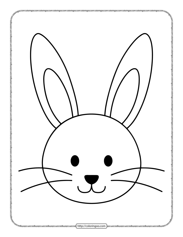 Printable Fluffy Bunny Pdf Coloring Page