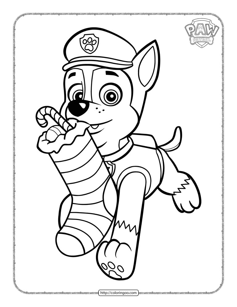Super Puppy Chase Coloring Page
