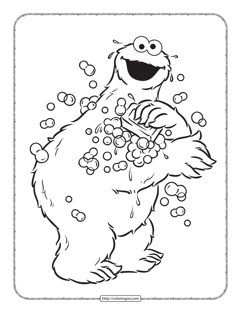 Free Monster Face Coloring Page