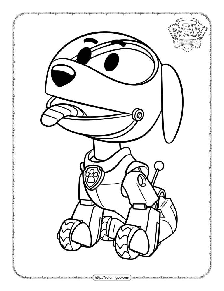 Free Printable Paw Patrol Rubble Coloring Pages