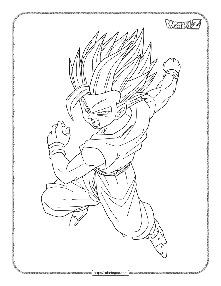 Gohan Super Saiyan Coloring Pages