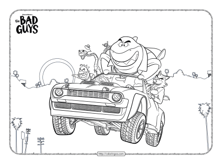 The Bad Guys Coloring Activities for Kids