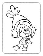 Trolls DJ Suki Dancing Coloring Pages