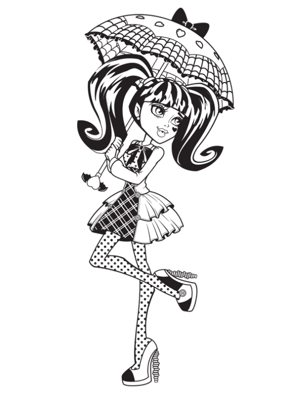 Monster High Draculaura Coloring Page 05